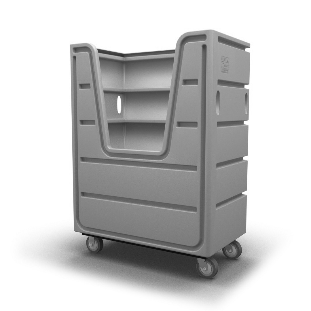 Bulk Container Cart - Cadet Blue - Cutaway