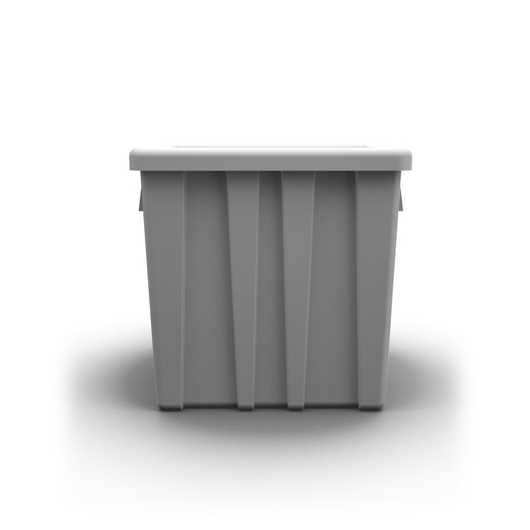 Bulk Container - Cadet Blue - Stencil (2) - Drain Hole - Hinged access ...
