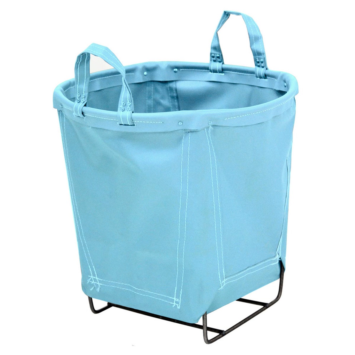 3 Bushel Lt. Blue Small Round Baskets