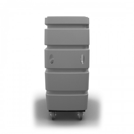 Bulk Container Cart - Black - Lockable Lid and Door