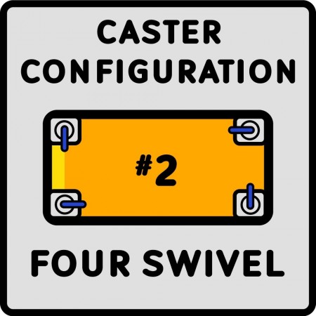 6 Bushel Lt. Blue Permanent Style Flat Truck.