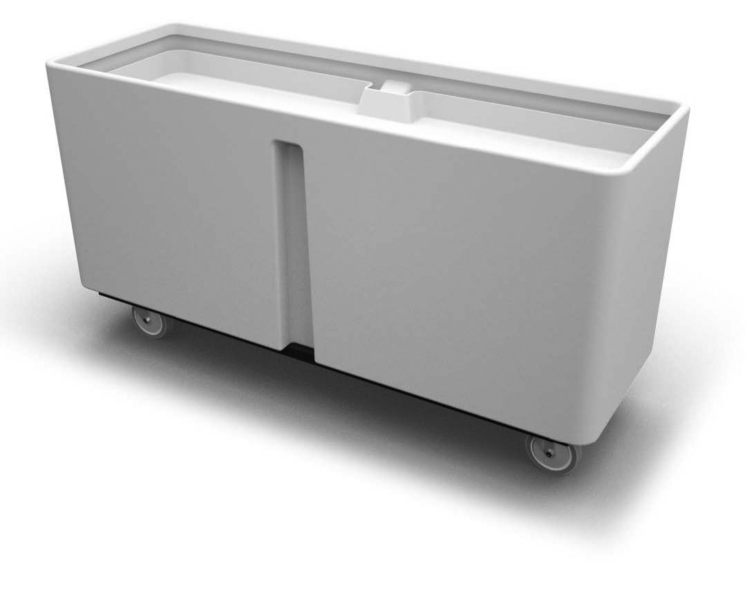 Ergonomic Spring Bottom Platform Utility Cart - Jade Green