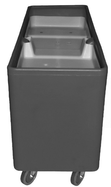 Ergonomic Spring Bottom Platform Utility Cart - Jade Green