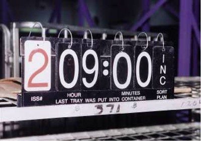 Dispatch Time Sign for Material Handling Carts