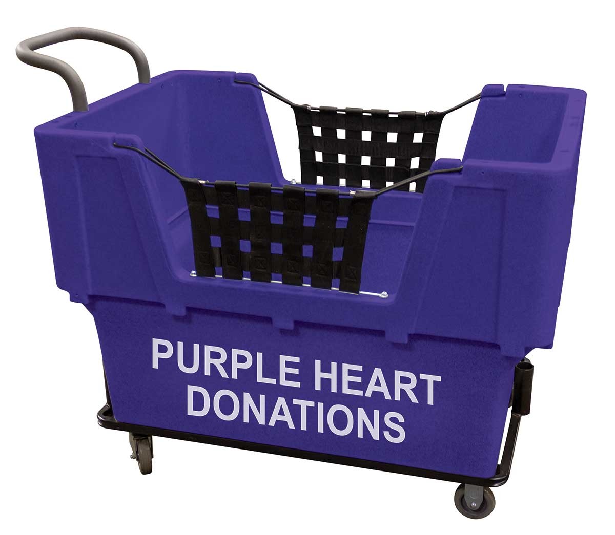 Ergonomic Purple Heart Collecting Donations Cart