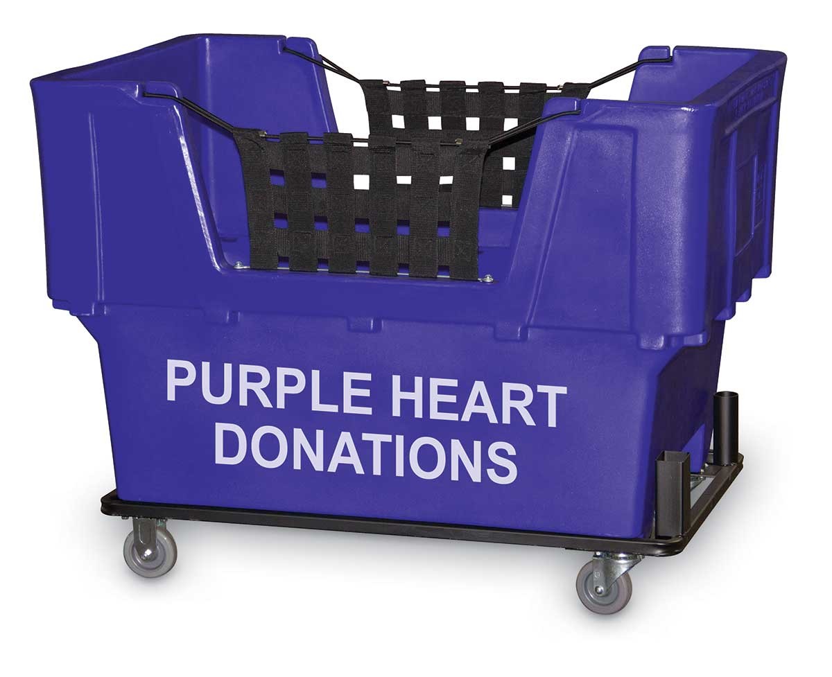 Purple Heart Collecting Donations Cart