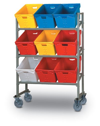 9 Tub Capacity Mobile Sort Rack