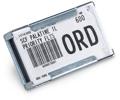 2" wide Metal Label Holder