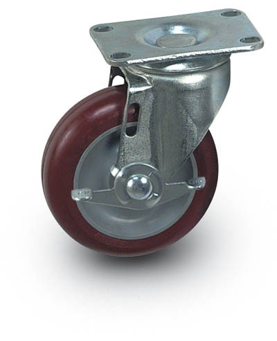 8" Polyurethane Swivel Caster + Brake