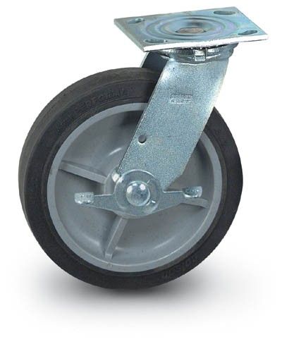 8" Quiet Rolling Swivel Caster + Brake