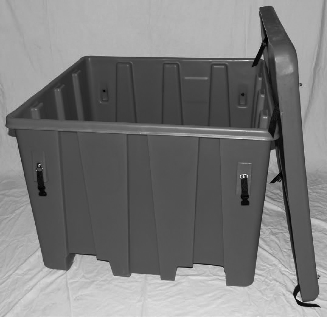 Bulk Container - Black - Casters